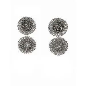 Pat’s Jewelry Double Pom-pom Flower Hair Clips