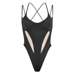 MONIQUE MORIN LINGERIE Core Illusion Bodysuit - Black
