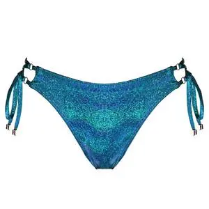 ENEZ SWIM Eden Glitter Aqua Bikini Bottom - Green/blue