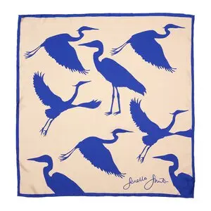 FENELLA SMITH Heron Silhouettes Silk Scarf - Purple