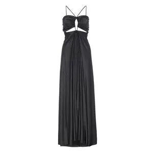 LAHIVE Knit Sundress With Metallic Detail - Grey/black/silver