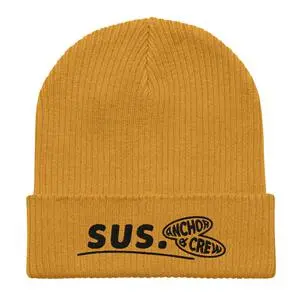 ANCHOR & CREW Organic Cotton Embroidered Beanie - Yellow