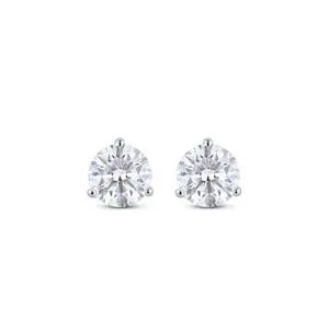 ROSEATE JEWELRY Platinum Lab-grown Diamond Stud Earrings - Silver