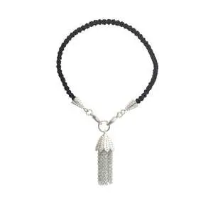 RIZE Tassel Charm Bracelet - Silver/black