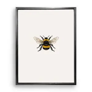 EMILY CARTER Gold / Neutrals / Yellow British Bumble Bee Fine Art Print M - Gold/yellow