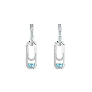 Arte Madrid Convertible Drop Hoop Earrings - Blue