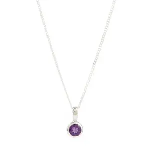 CHARLOTTE'S WEB JEWELLERY February Birthstone Charm Necklace - Silver