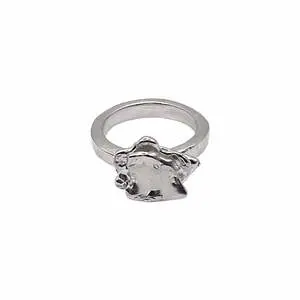 MOCA JEWELLERY Flower Statement Ring - Silver