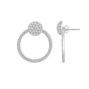 DIAMONBLISS Convertible Stud Earrings - White