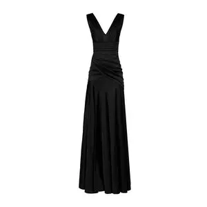 ALINA CERNATESCU Hera Silk Maxi Dress - Black