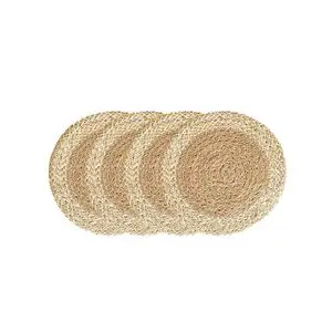 KORISSA Neutrals Agora Coaster Trivet Set Of 4 - Brown/white
