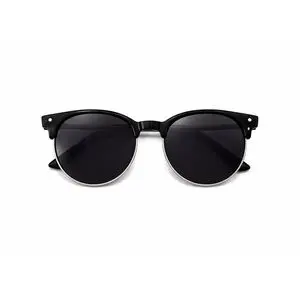 HORTONS ENGLAND Clubmaster Framed Sunglasses - Black