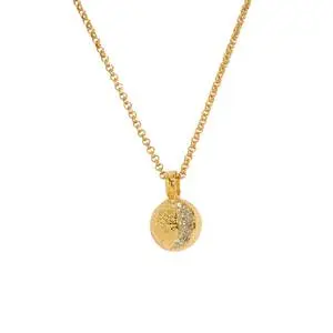 CLAIRE HILL DESIGNS Moon Charm Necklace - Gold