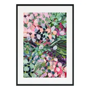 Jessica Slack Studio Violet Wonder Abstract Floral Print - Pink