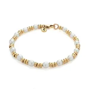 NELLOU JEWELLERY Ellen Gem Pearl Bracelet - White
