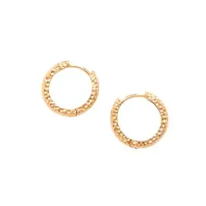BELINDA JEWELZ Scarlett Textured Hoop Earrings - Gold