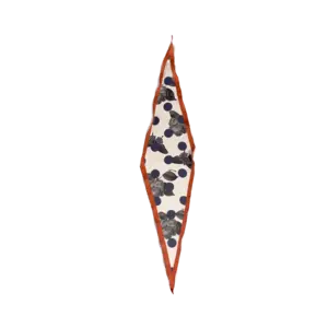 LOST PATTERN Noir Floral" Silk Diamond Scarf - Brown