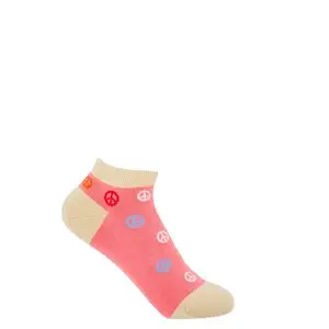 PEPER HAROW - MADE IN ENGLAND Peace Trainer Socks - Pink