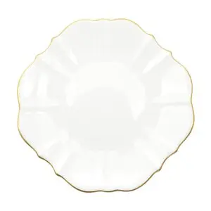 Twig New York Amelie Brushed Gold Charger Plate - White