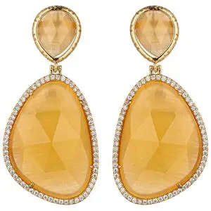 EYE CANDY LA Anya Drop Earrings - Yellow