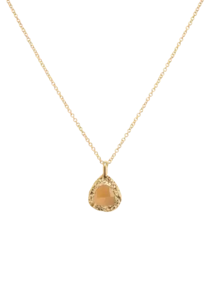 LAVANI JEWELS Sirene Citrine Pendant Necklace - Yellow