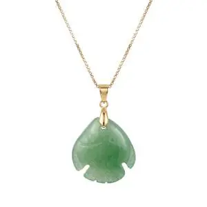SEREE Zodiac Pisces Jade Aventurine Pendant Necklace