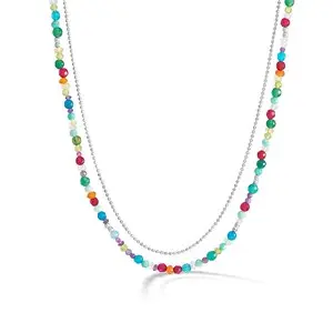 DOWER & HALL Tutti Frutti Orissa Mixed Gemstone Necklace - Gray