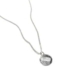 MURU Mini April Birthstone Necklace - Silver