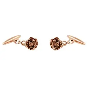 LEE RENEE Rose Cufflinks - Rose Gold