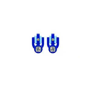 GISSA BICALHO Acrylic Earrings With Rhinestones - Blue