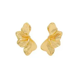 MONARCH Leaf Dangle Earrings - Gold