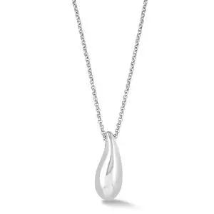 DOWER & HALL Teardrop Pendant Necklace - Silver