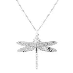 LEE RENEE Dragonfly Pendant Necklace - Silver