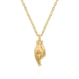 LUNA CHARLES Billie Fingers Crossed Necklace - Gold