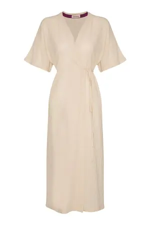 UNEXPECTEDONE Natural Fabric Kimono - Beige