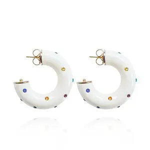 Saule Label Hoop Earrings