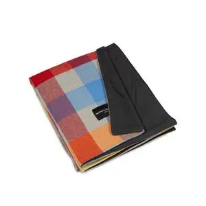 HEATING & PLUMBING LONDON The Wool & Wax Edition Picnic Blanket Rainbow Checks Blanket Only - Black/gray