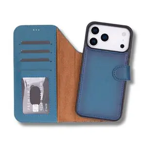 LEATHERE Leather Iphone Onyedi Pro Wallet Case – Austin - Blue