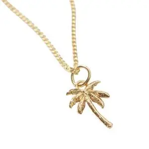 MURU Palm Tree Charm Necklace - Gold