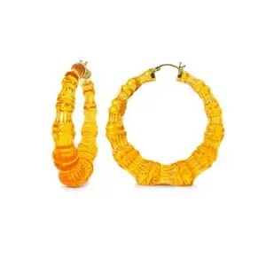 GOLD & HONEY Bamboo Hoop Earrings - Gold