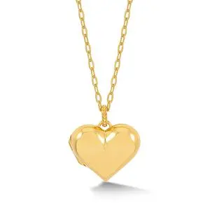 DOWER & HALL Treasured Heart Locket In Vermeil - Gold