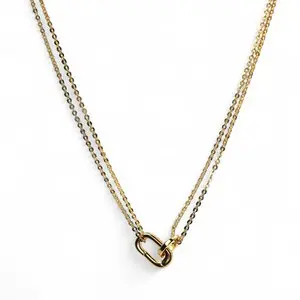 MISS CECILIA Eternal Chain Link Necklace - Gold