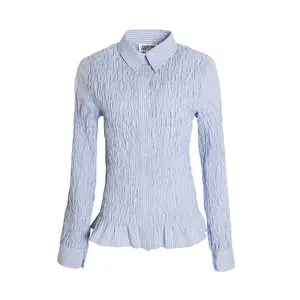 AMY LYNN Olivia Smocked Striped Shirt