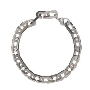 DIME TRIBE Route 66 Diamond Chain Bracelet - Silver