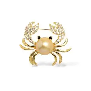 NINEMOO En Tide Crab Brooch - Gold