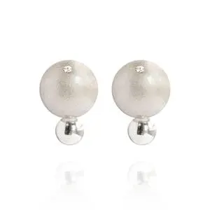 SAULE LABEL Lumi Platinum Glow Earrings - Silver