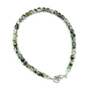 MINERALGEMS ✩ STUDIO Tourmalinated Quartz Bracelet - Green