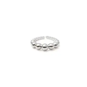 SHABELLA NYC Adjustable Sphere Ring - Silver