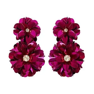PINAR OZEVLAT Blossom Drop Earrings - Pink