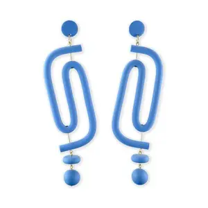 BY CHAVELLI Labyrinth Dangly Earrings - Blue